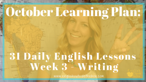October Learning Plan: 31 Daily English Lessons - Week 3 Writing ...