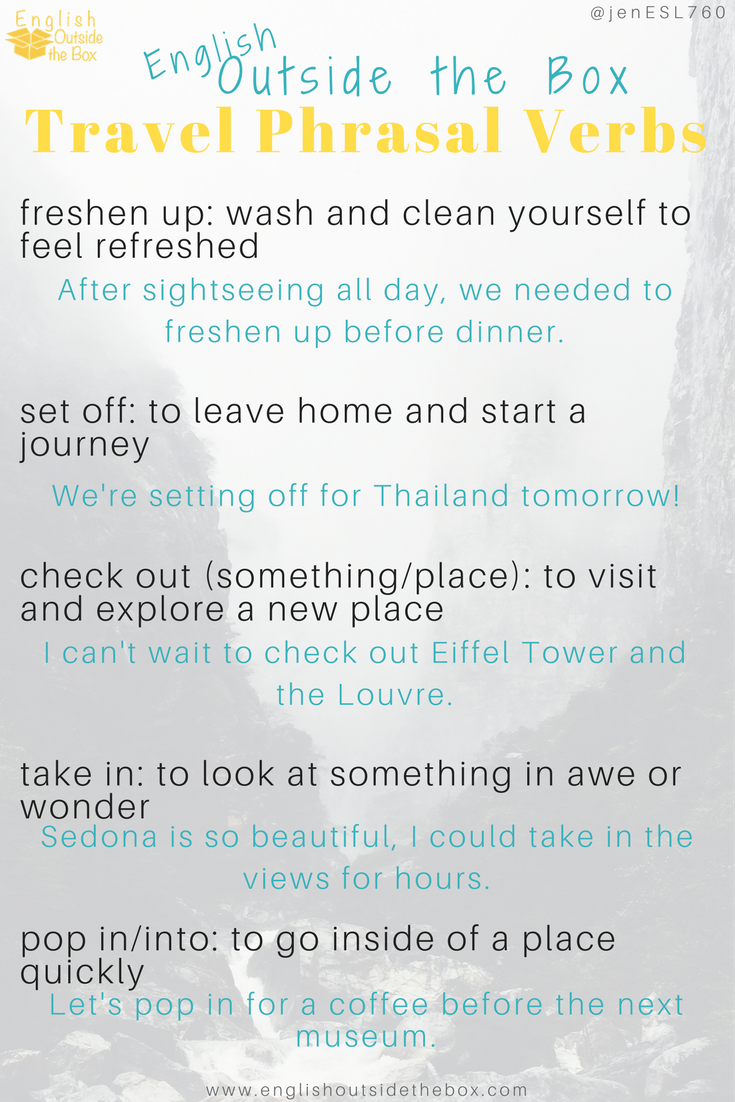 Everyday English: Travel Phrasal Verbs - English Outside The Box